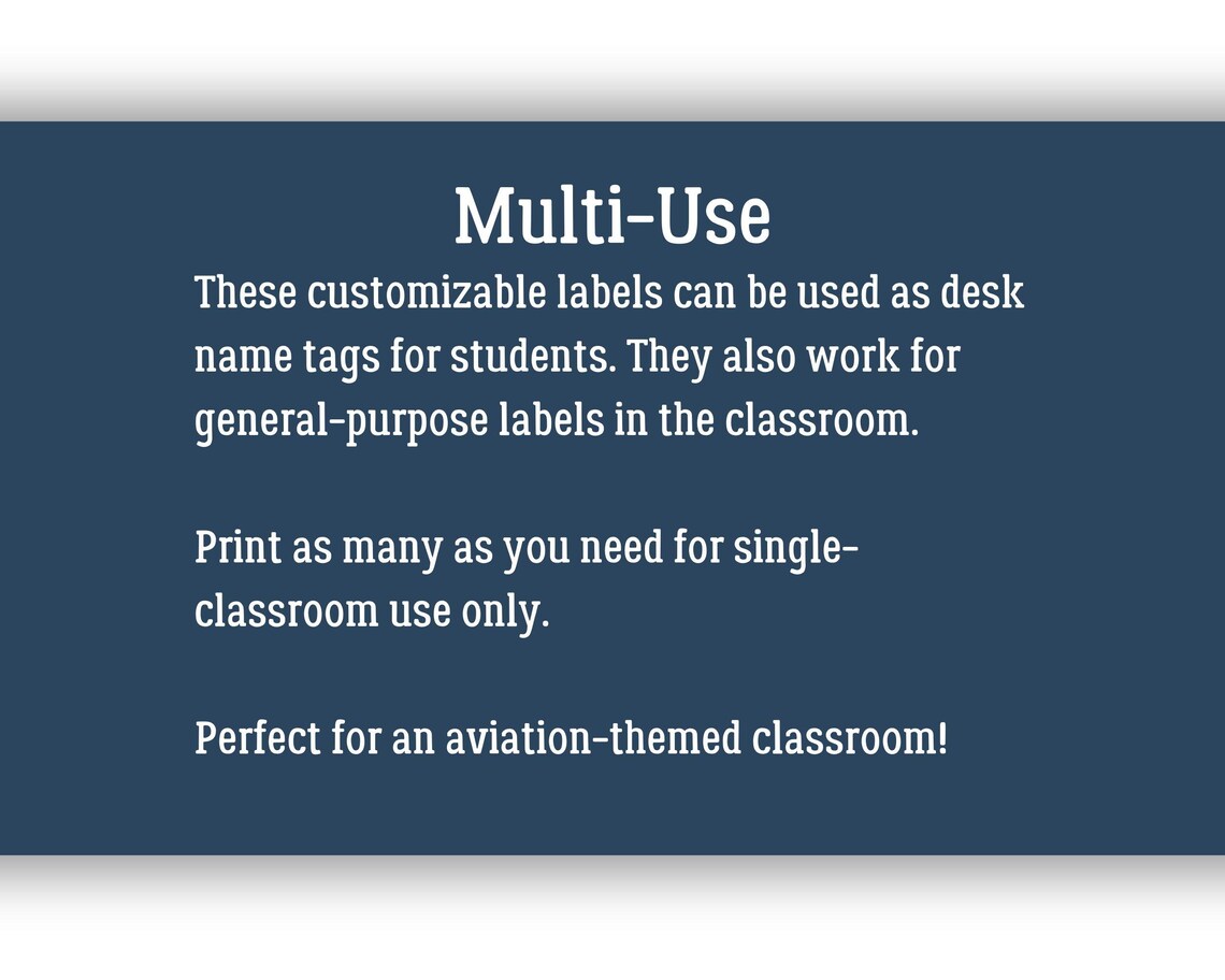 Airplane Desk Name Tags | Editable and Printable - Etsy