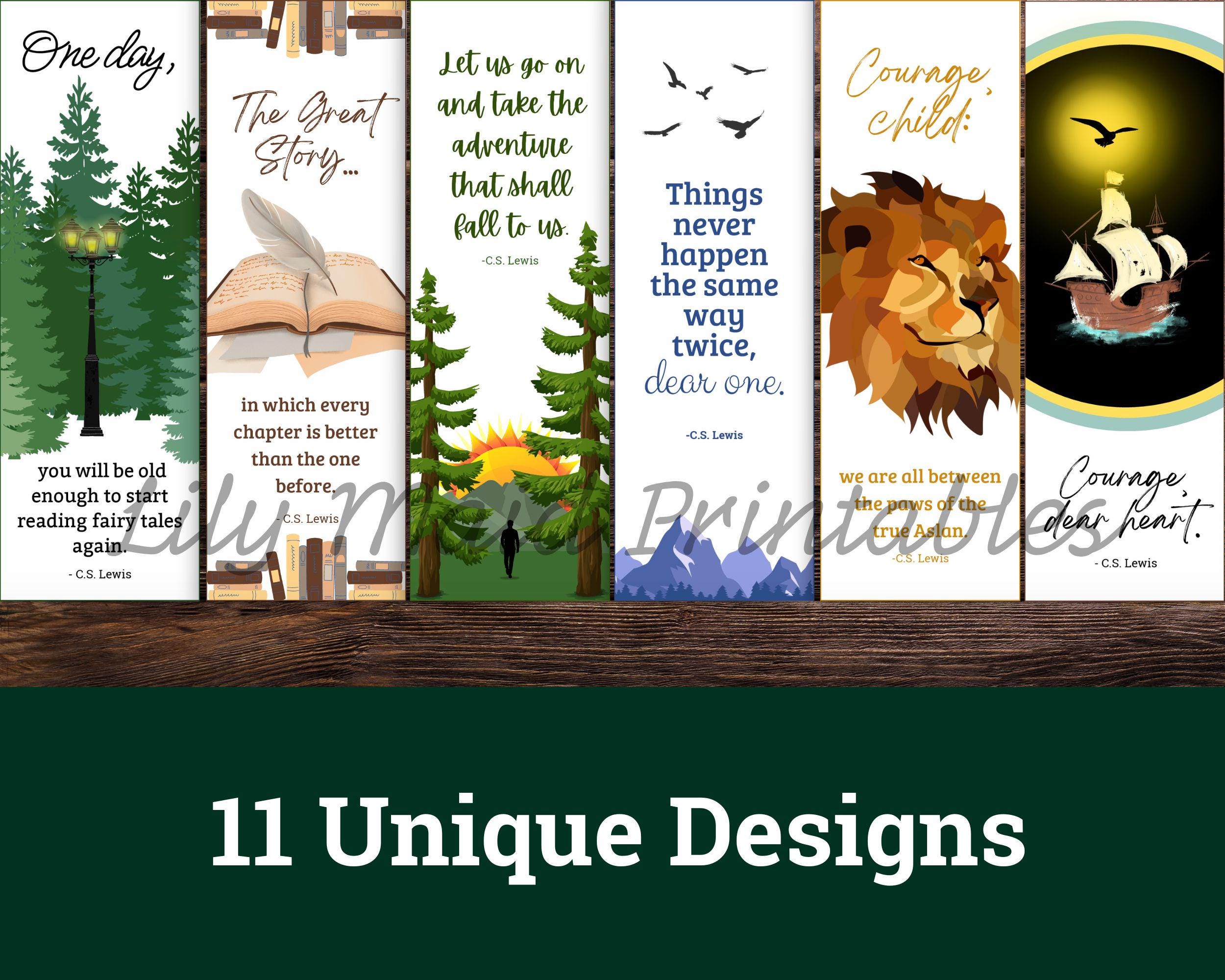 11 Printable Bookmarks With C.S. Lewis/narnia Quotes | Digital Download ...