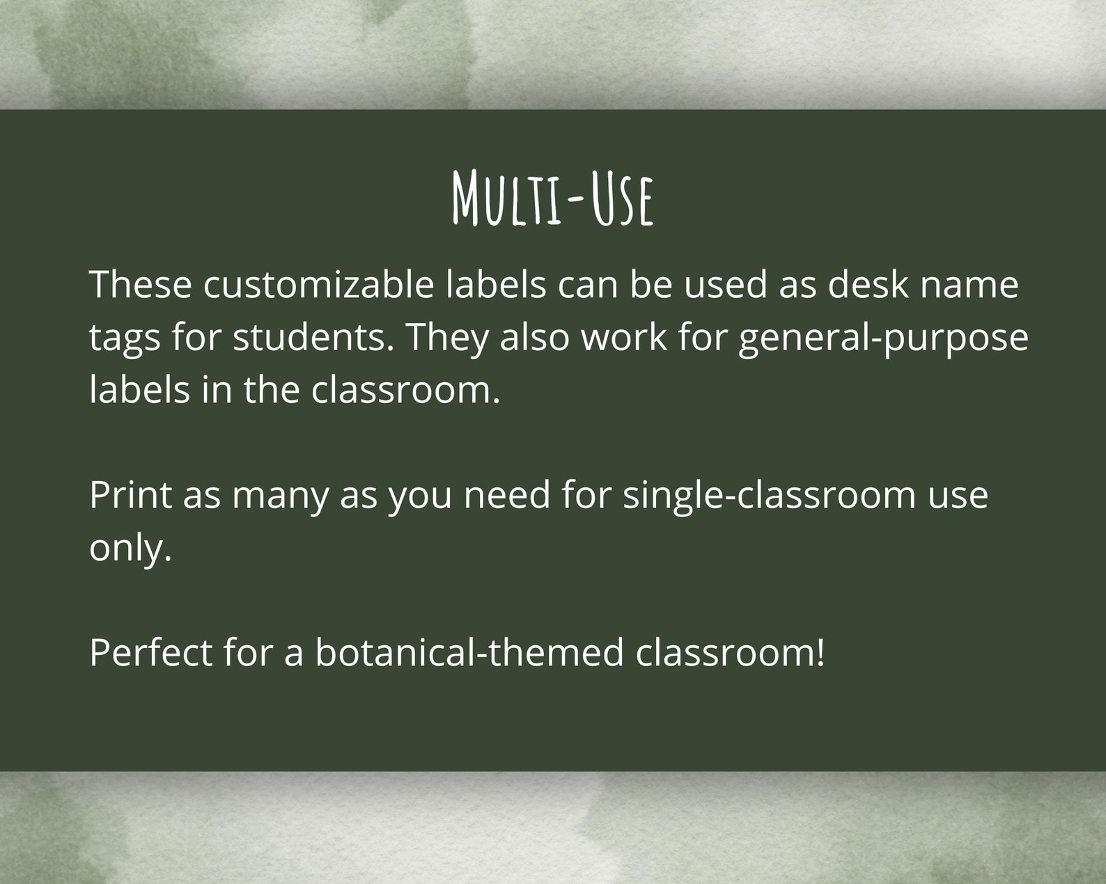 Plant-themed Classroom Labels | Editable & Printable | Desk Name Tags ...