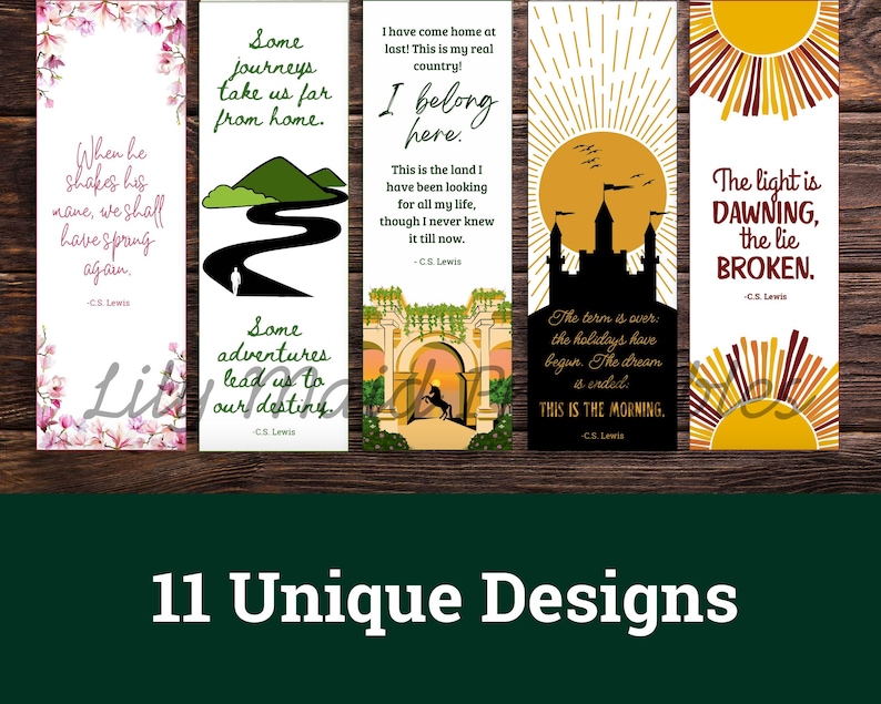 11 Printable Bookmarks With C.S. Lewis/narnia Quotes | Digital Download ...