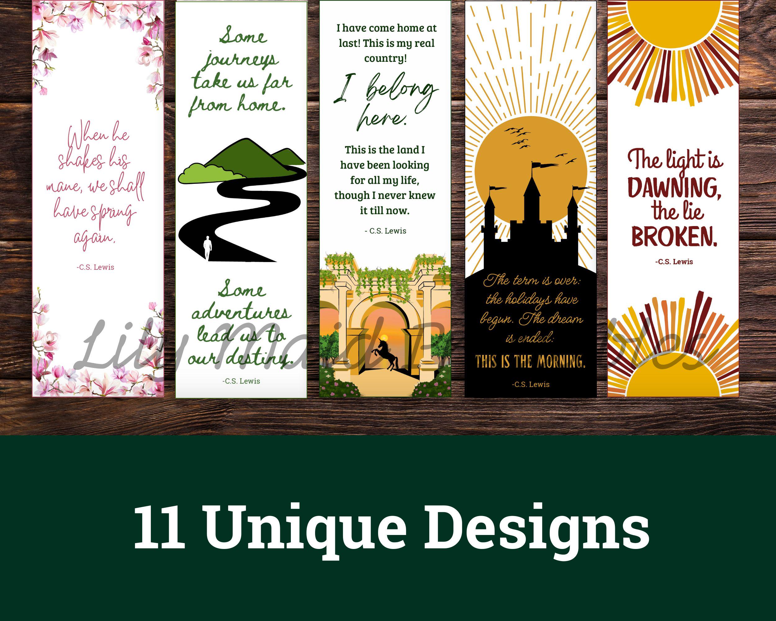 11 Printable Bookmarks With C.S. Lewis/narnia Quotes | Digital Download ...