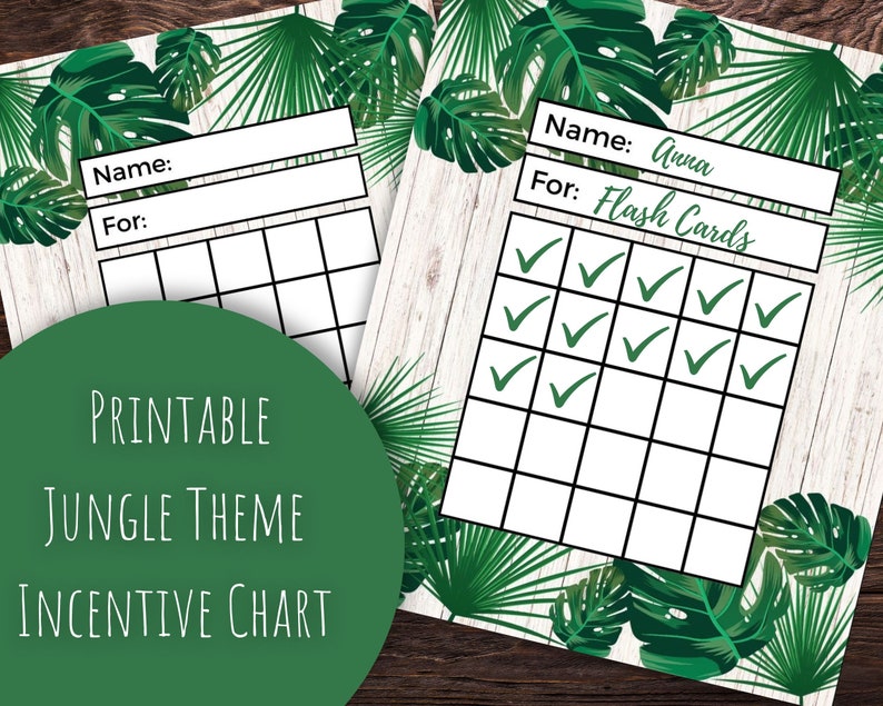 Printable Incentive Chart | Plant Theme - Etsy