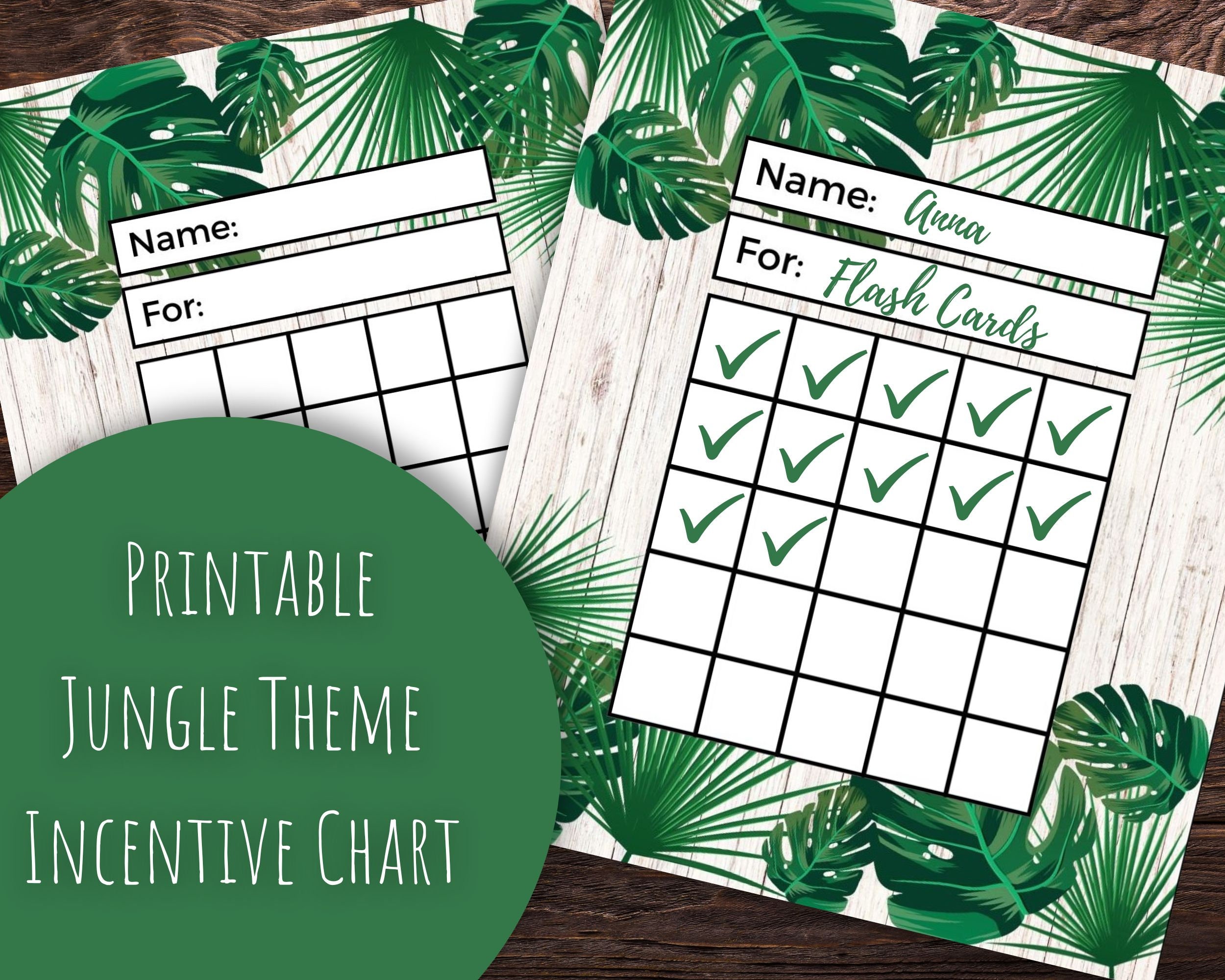Printable Incentive Chart Plant Theme - Etsy