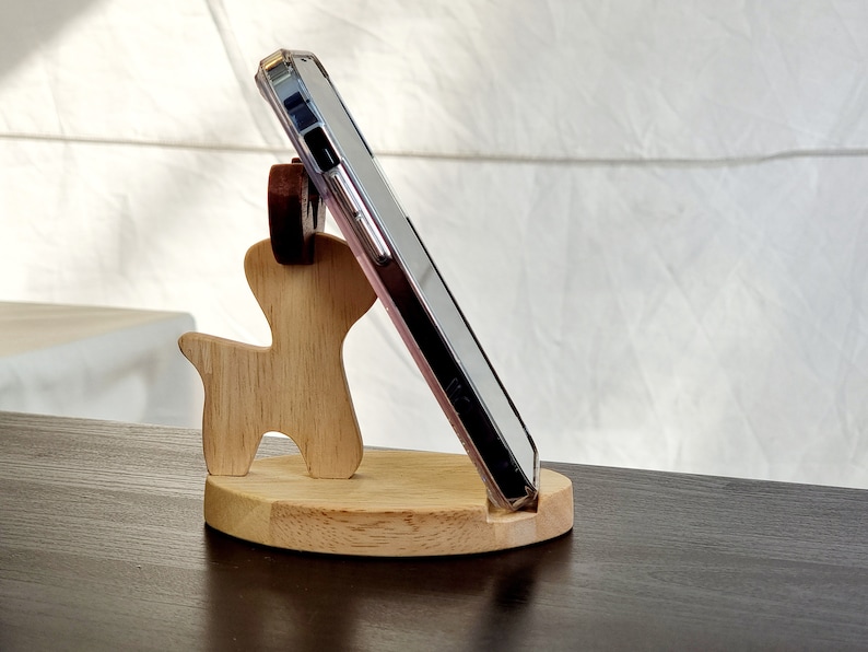Animal Wooden Phone/tablet Stand - Beagle/elephant/reindeer/cat - Etsy