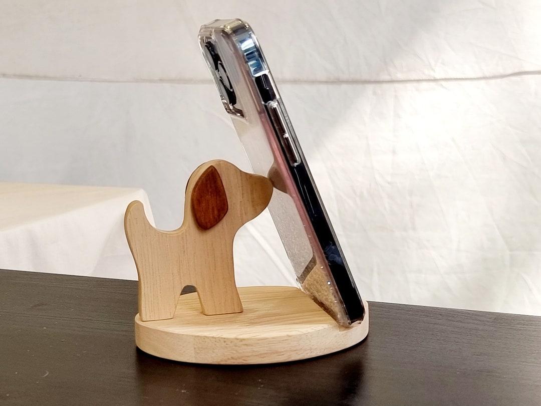 Animal Wooden Phone/tablet Stand - Beagle/elephant/reindeer/cat - Etsy