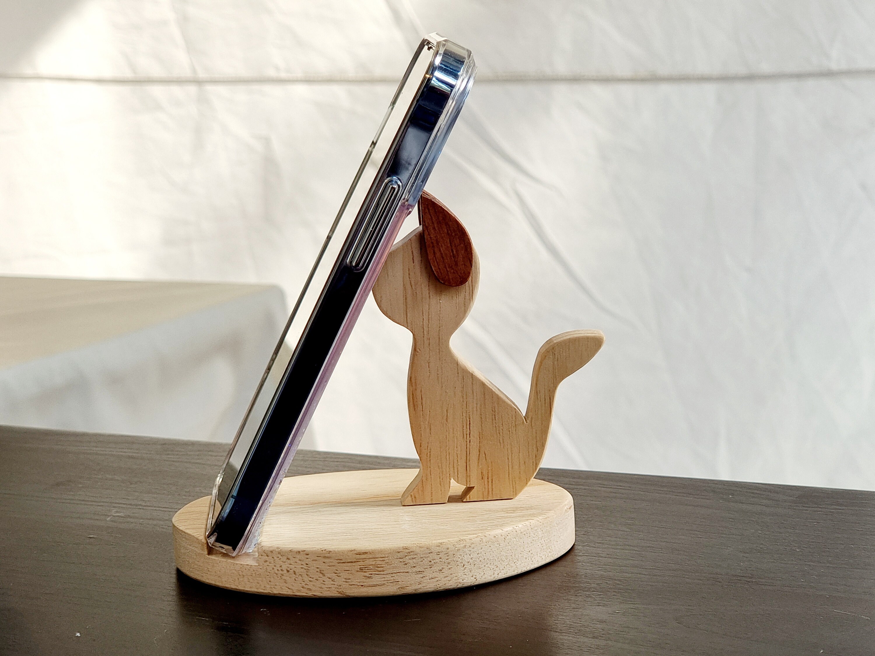Animal Wooden Phone/tablet Stand - Beagle/elephant/reindeer/cat - Etsy