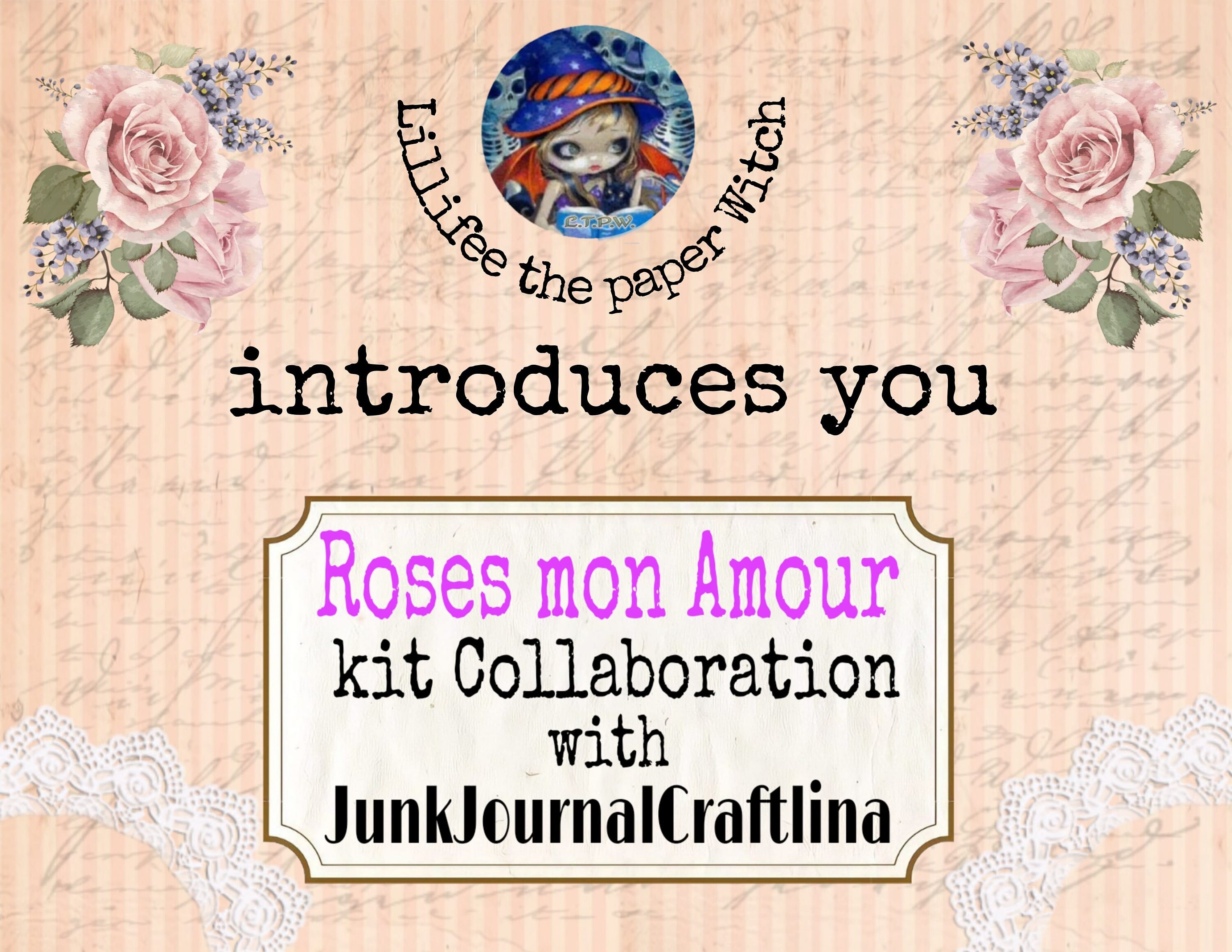 ROSES MON AMOUR kit Collaboration With Junkjournalcraftlina - Etsy