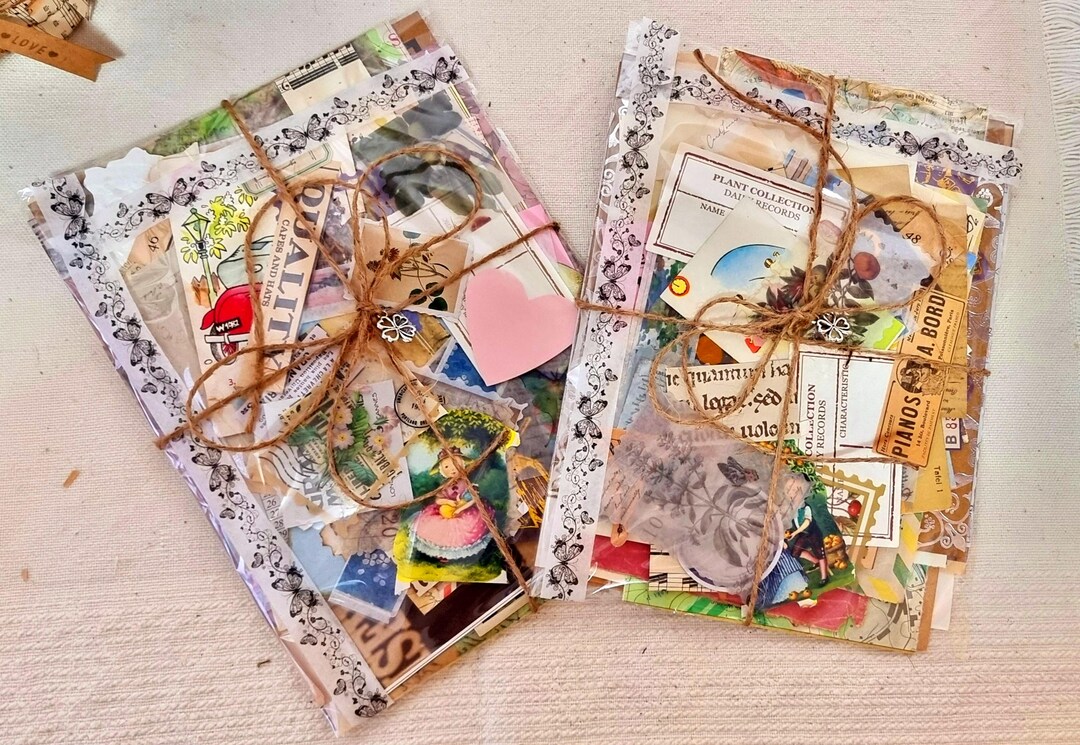 Mixed Paper Scrap Pack, Junk Journal Paper Pieces, Journal Ephemera and ...