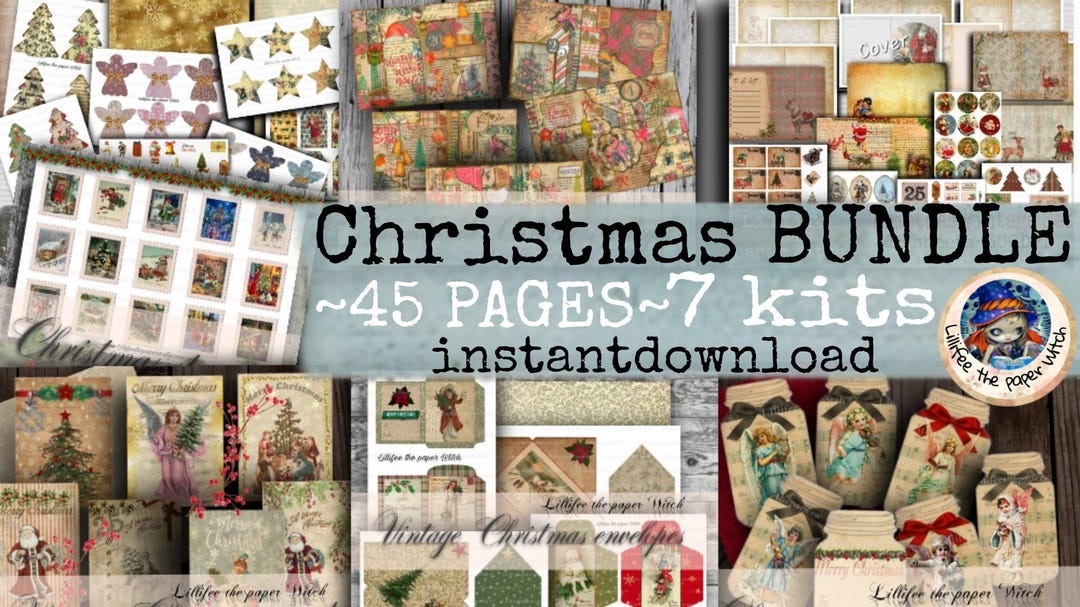 Christmas Craft Bundle - 45 Pages, 7 Kits, Decorations, College, Stamps ...