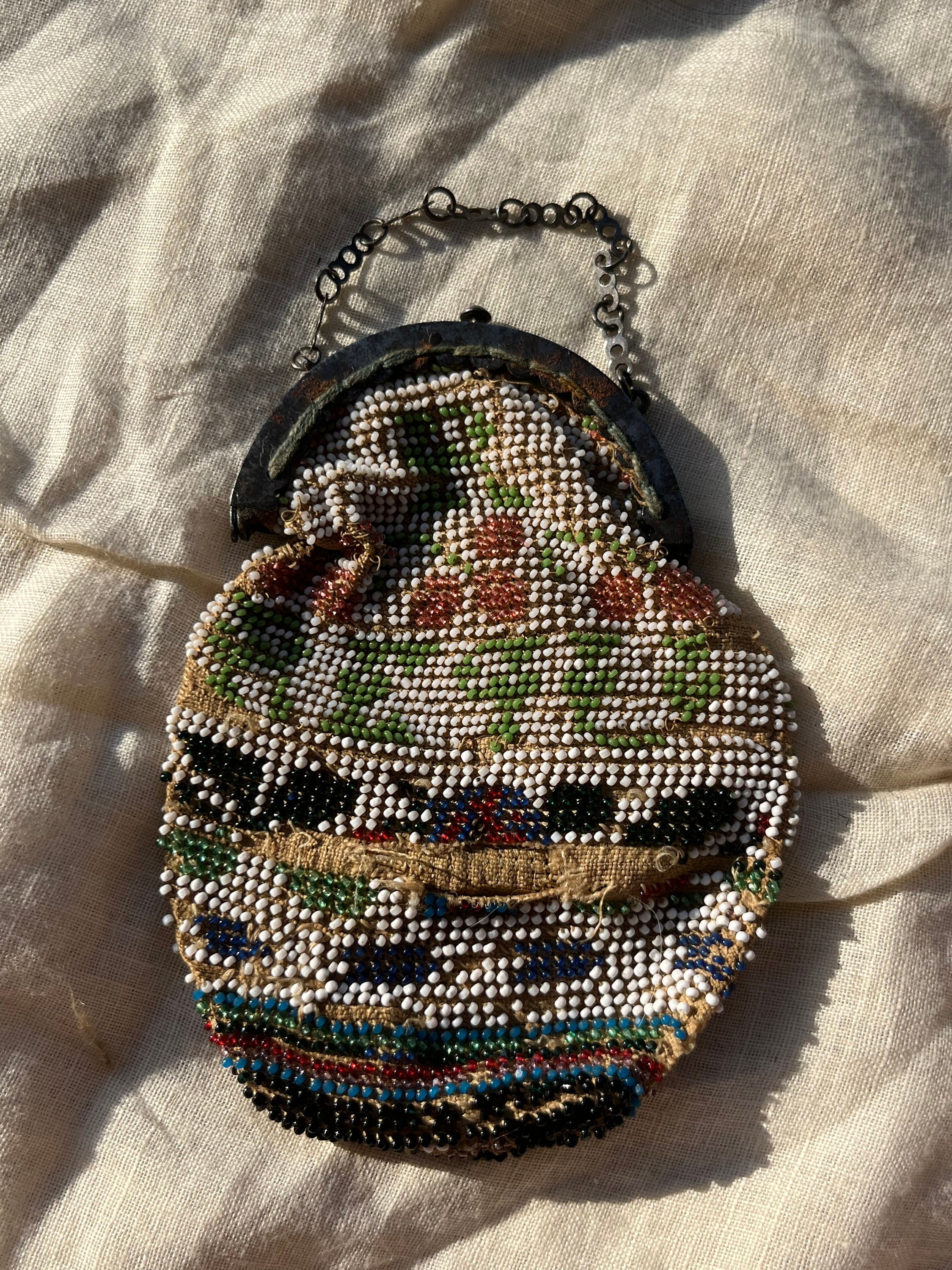 Antique 19th Century Beaded Sovereign Purse From Spain 1800s Coin Purse ...