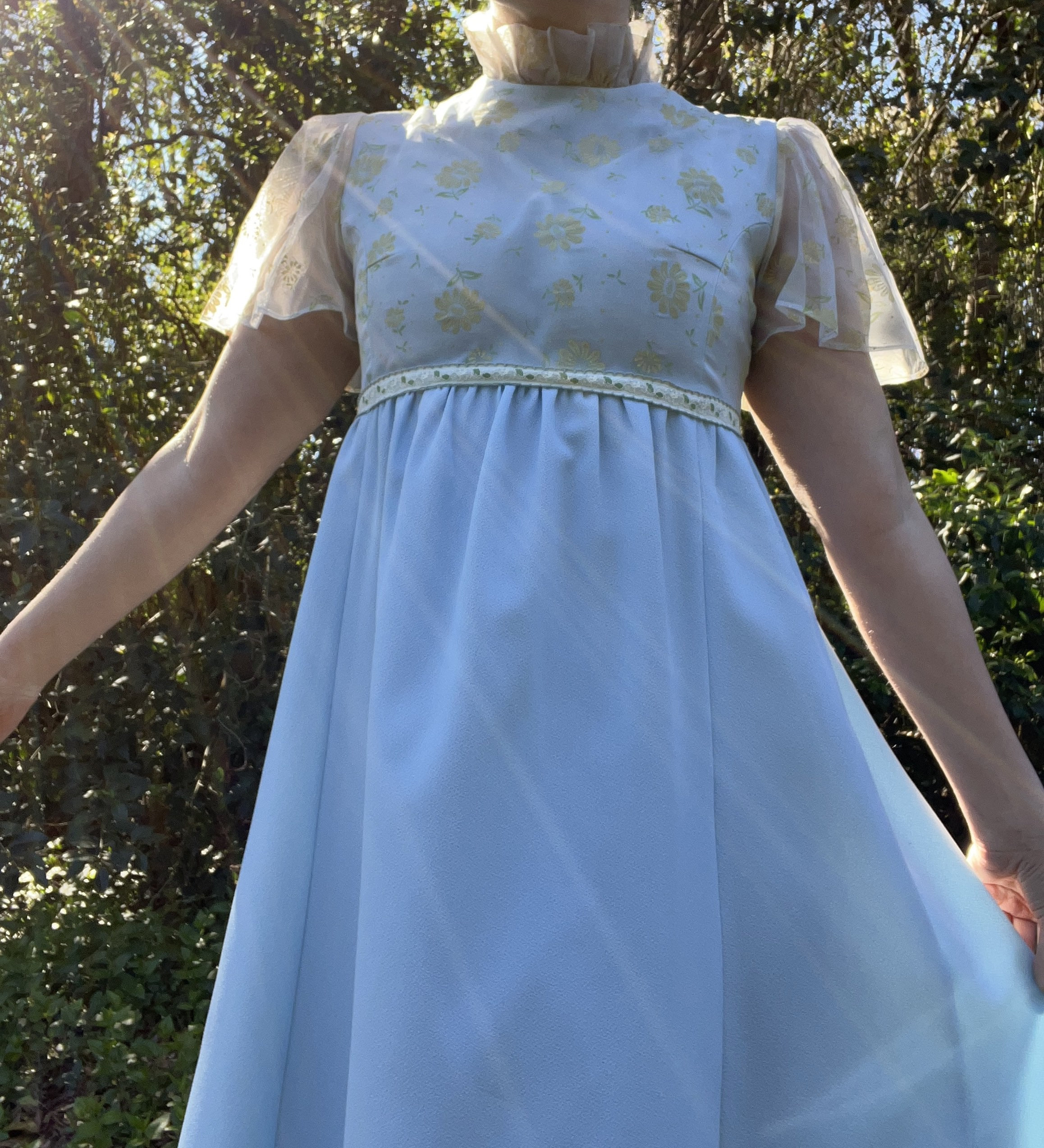 1970s Does Regency Prom Dress Bridgerton Gown in Sky Blue - Etsy