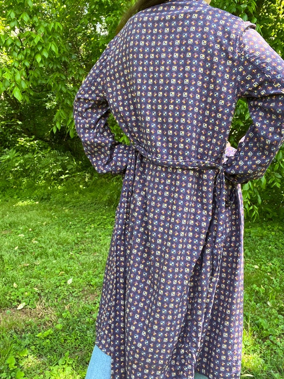 1960s Blue Patterned Bath Robe by B.V.D. - Gem