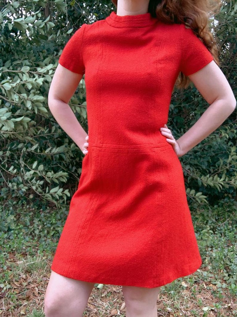 1960s Red Mod Dress by Cobbs Corner Limited Editions - Etsy