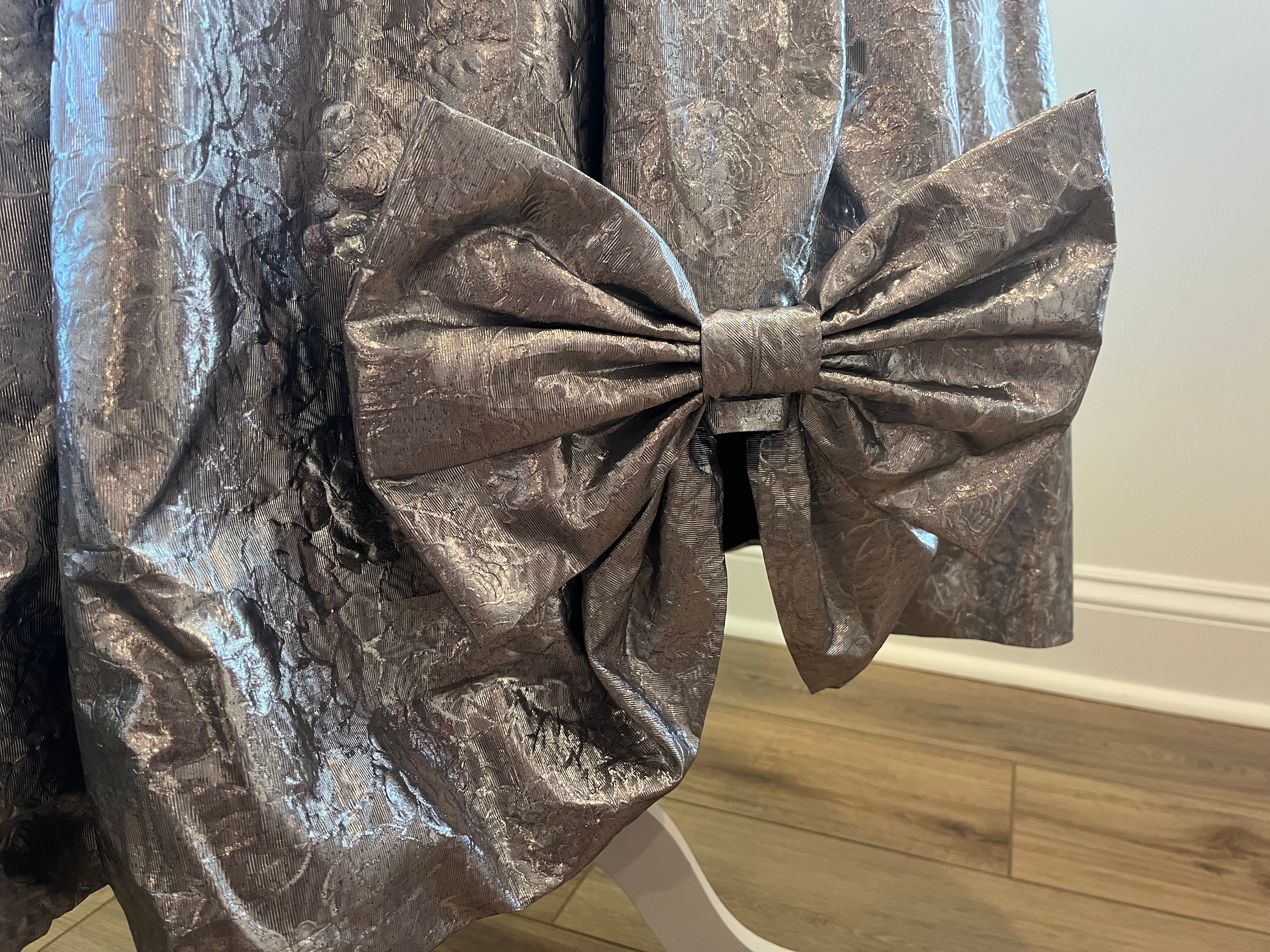 1980s Does Futuristic Meets Baroque Metallic Silver 80s Pageant Prom ...