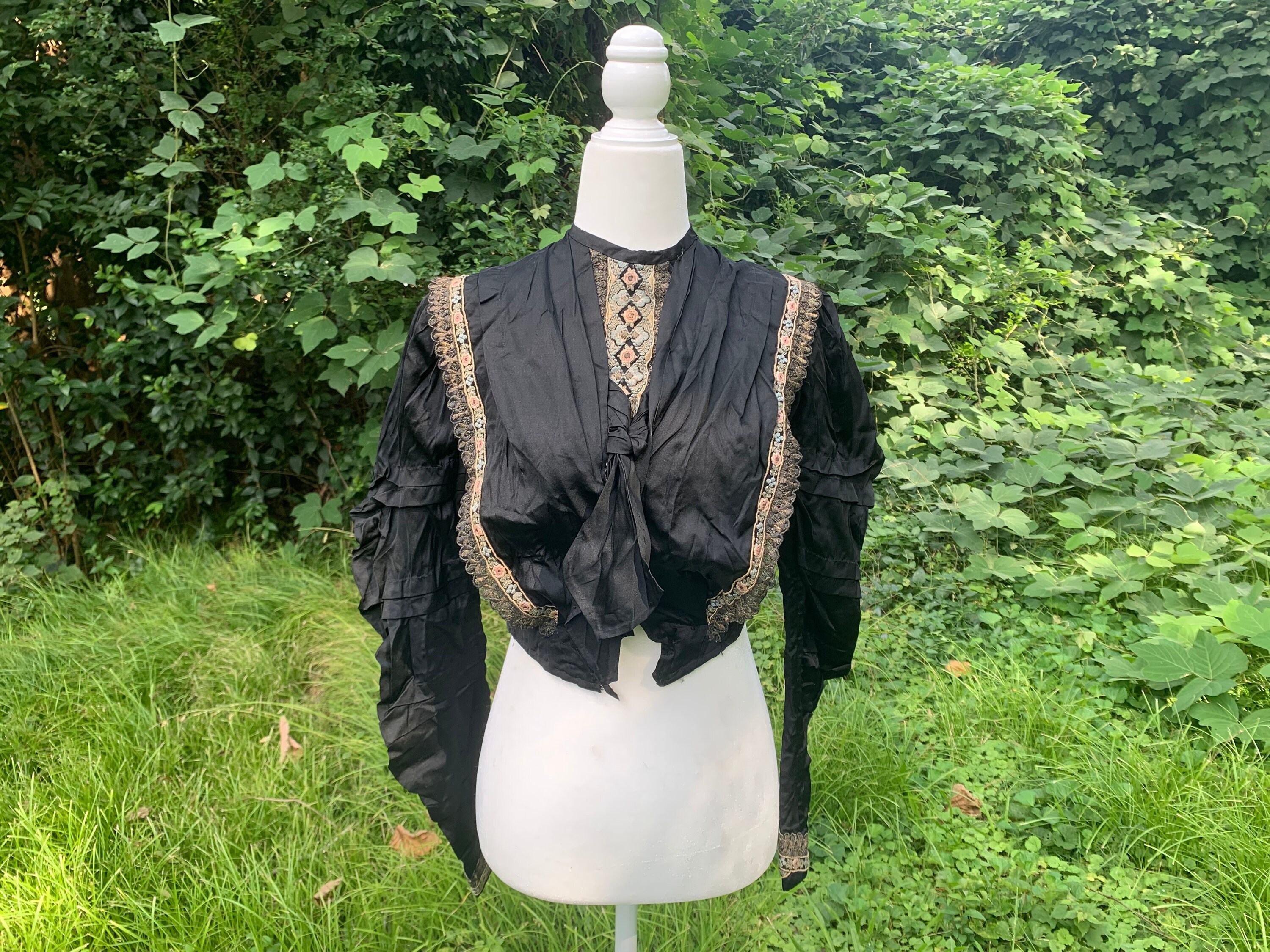 Antique Victorian Bodice With Embroidered Trim 1880s 1890s - Etsy