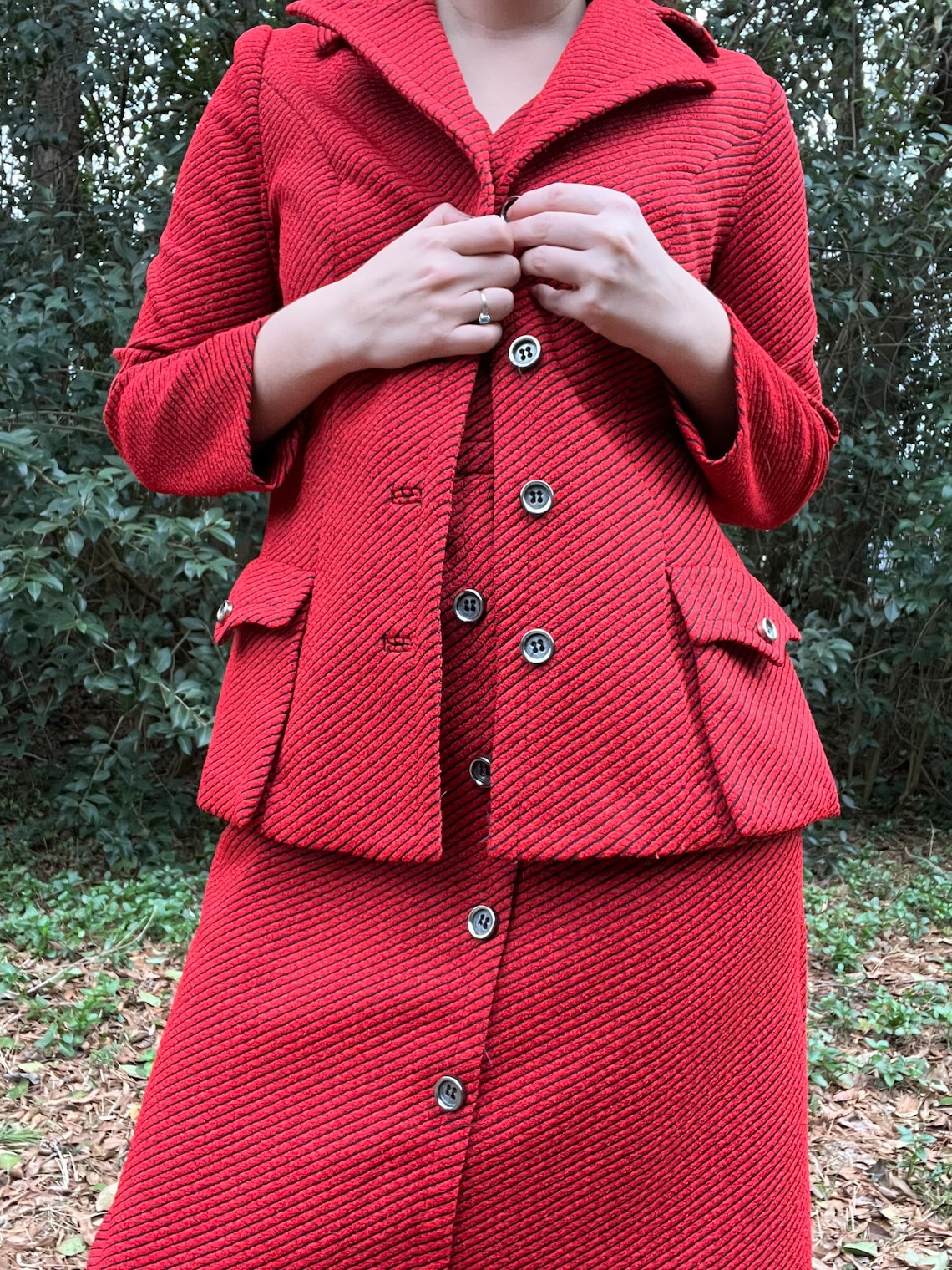 1970s Red Suit by Alex Garay Ltd. 70s Dress With Matching Blazer - Etsy