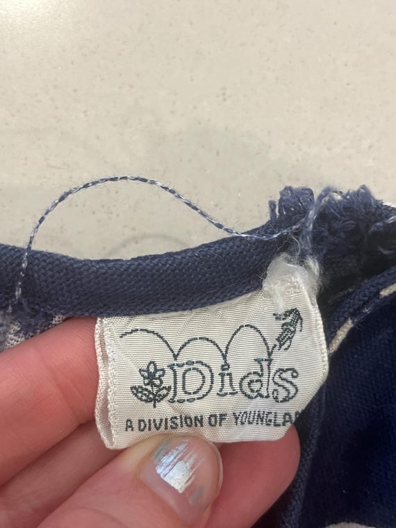 1960s Girl’s Drink Pepsi-Cola Logo Dress in Navy Blue… - Gem