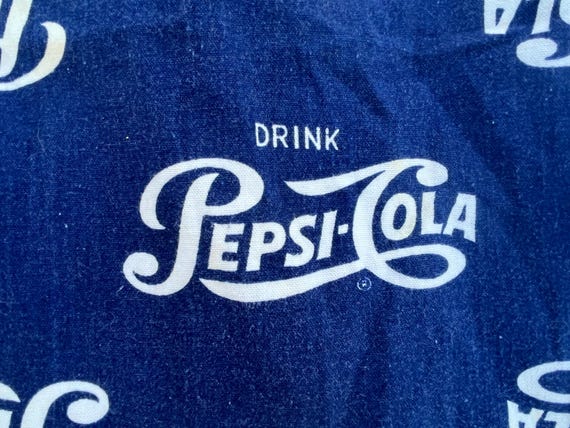 1960s Girl’s Drink Pepsi-Cola Logo Dress in Navy Blue… - Gem