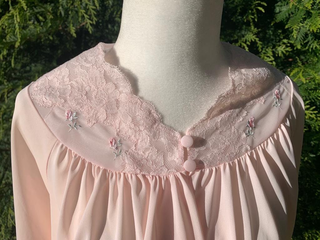 Vintage 1970s Pale Pink Bed Jacket by Shadowline Size S 70s Lingerie - Etsy
