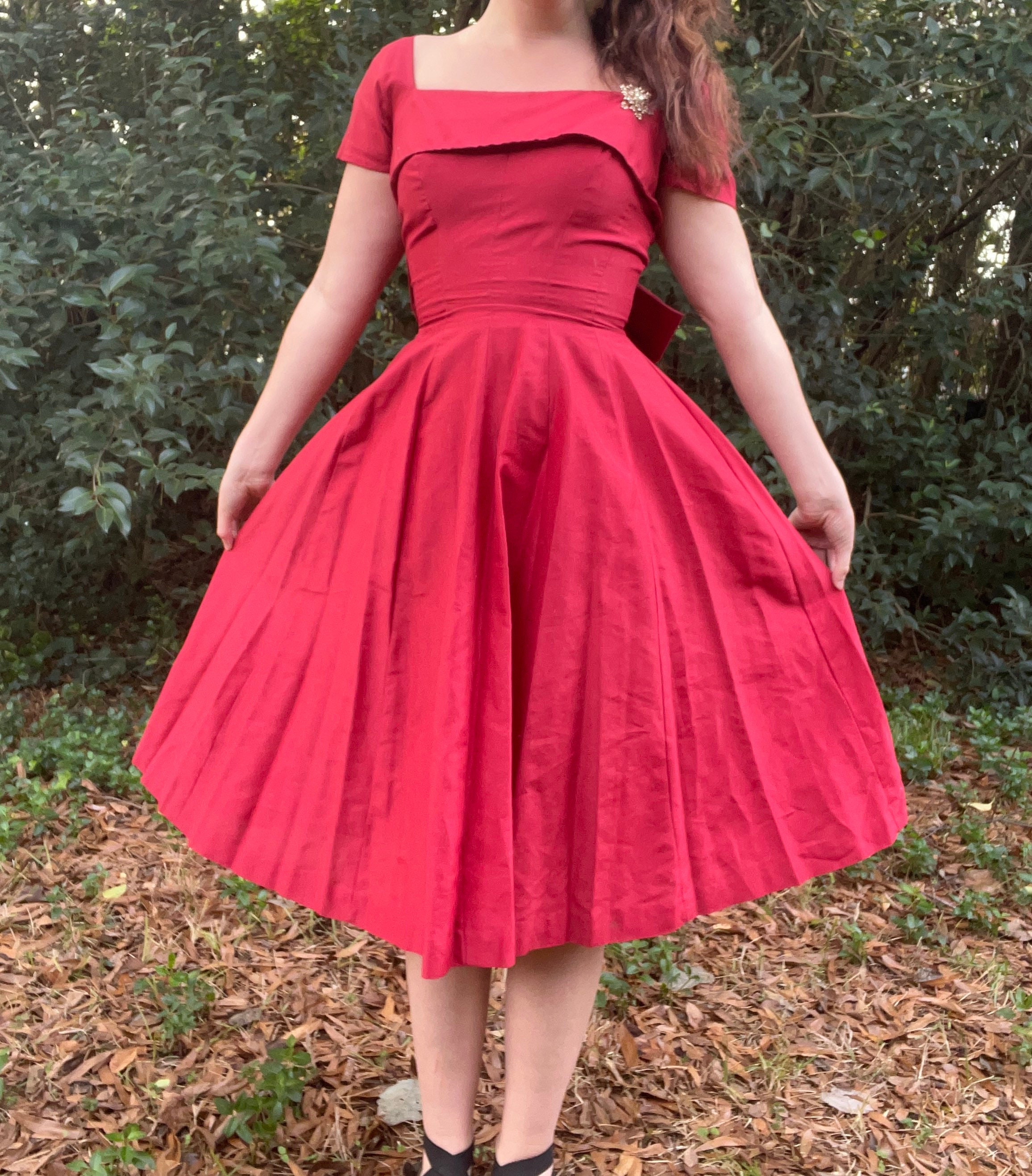 1950s Red Holiday Party Dress by Gigi Young 50s Christmas - Etsy