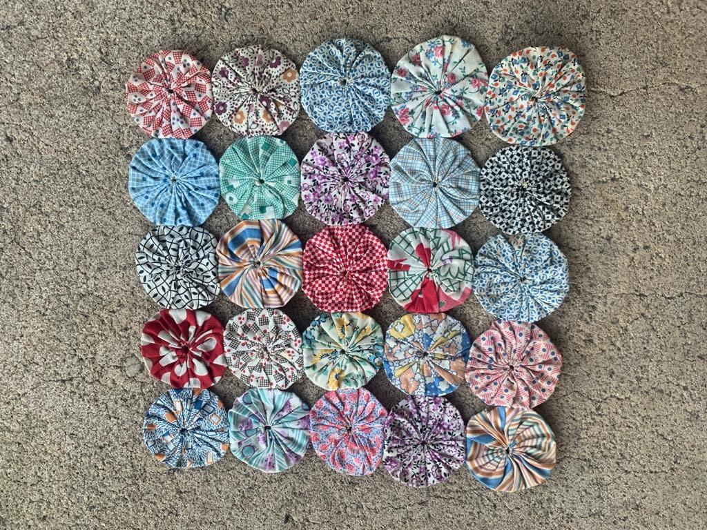1930s Yo Yo Quilt Blocks 5x5 for Crafting or Decor - Etsy