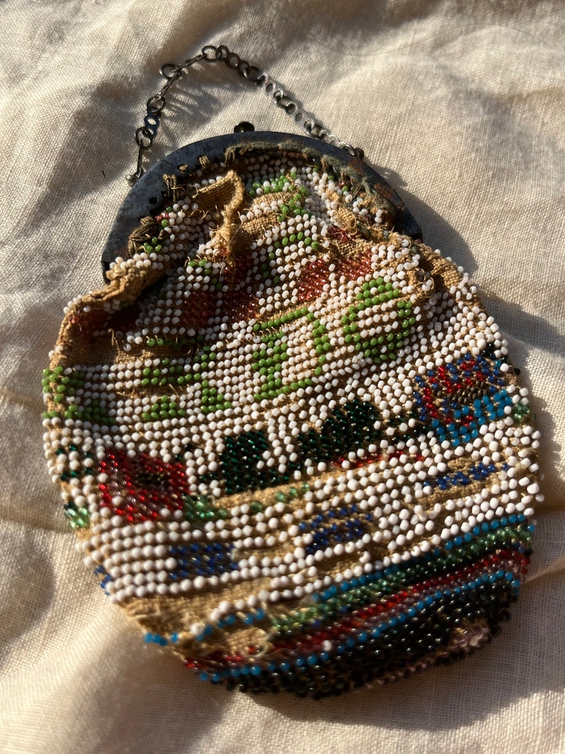 Antique 19th Century Beaded Sovereign Purse From Spain | 1800s Coin ...