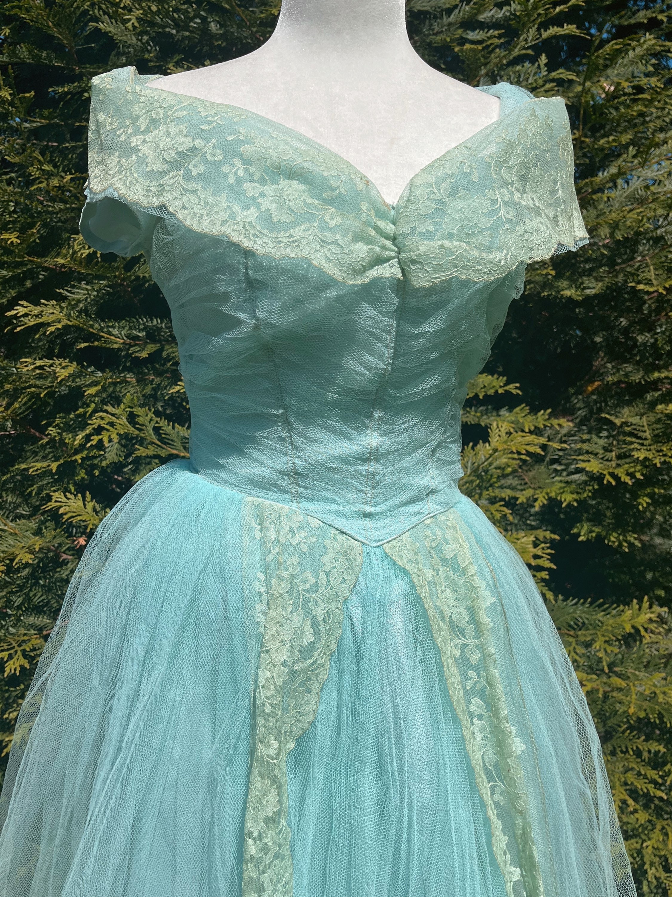 1950s Blue Cupcake Prom Dress 50s Cinderella Gown - Etsy
