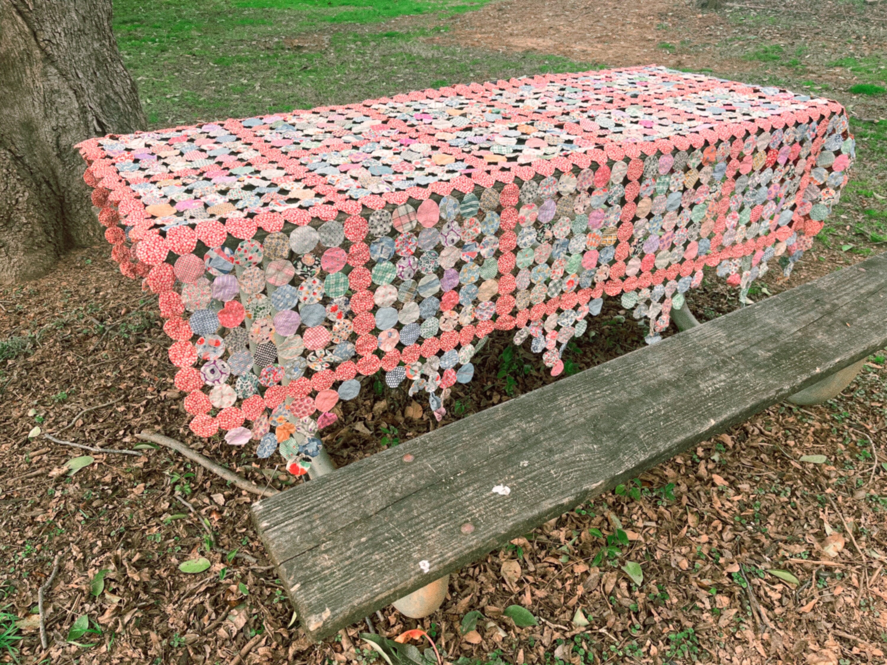 1930s Yo-yo Quilt Cotton Floral Depression Era 30s Twin Bed Cover ...