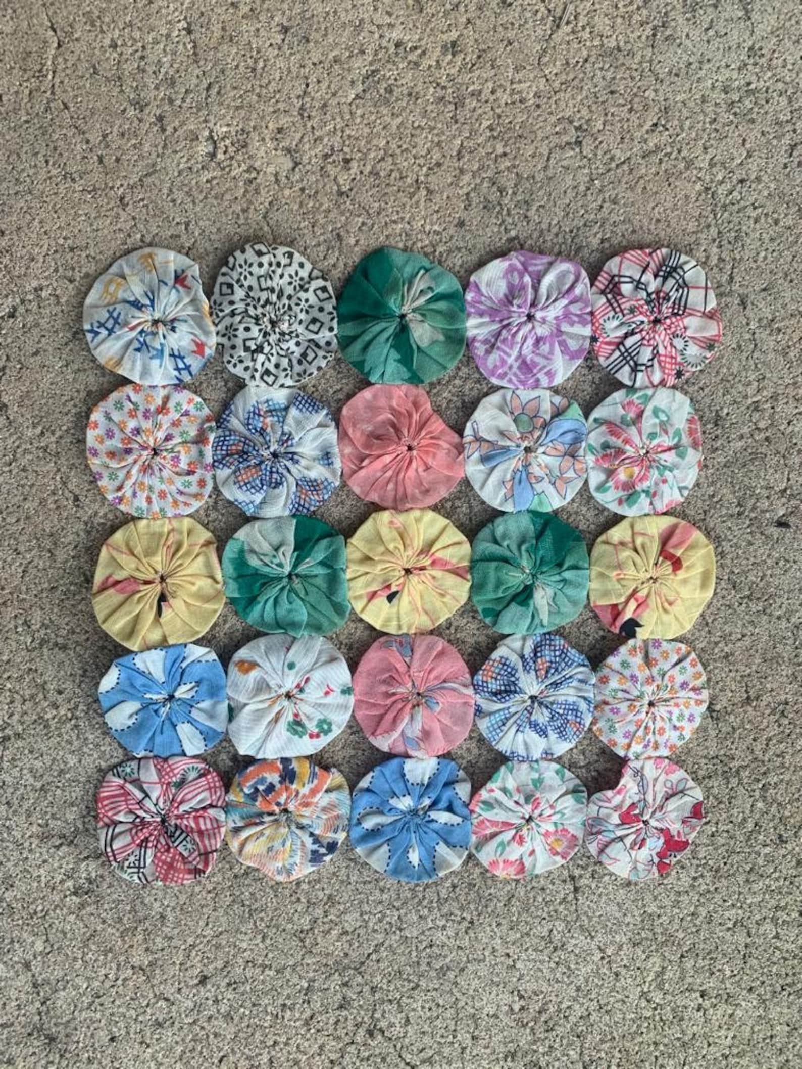 1930s Yo Yo Quilt Blocks 5x5 for Crafting or Decor - Etsy