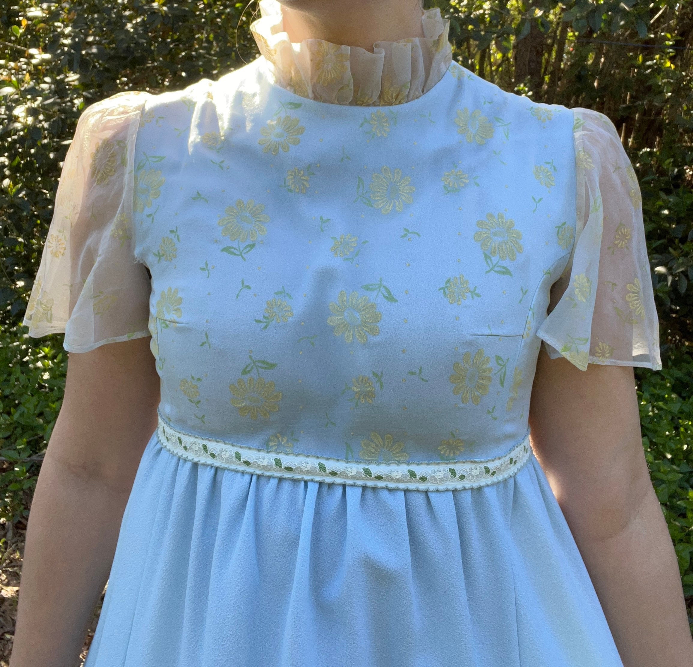 1970s Does Regency Prom Dress Bridgerton Gown in Sky Blue - Etsy