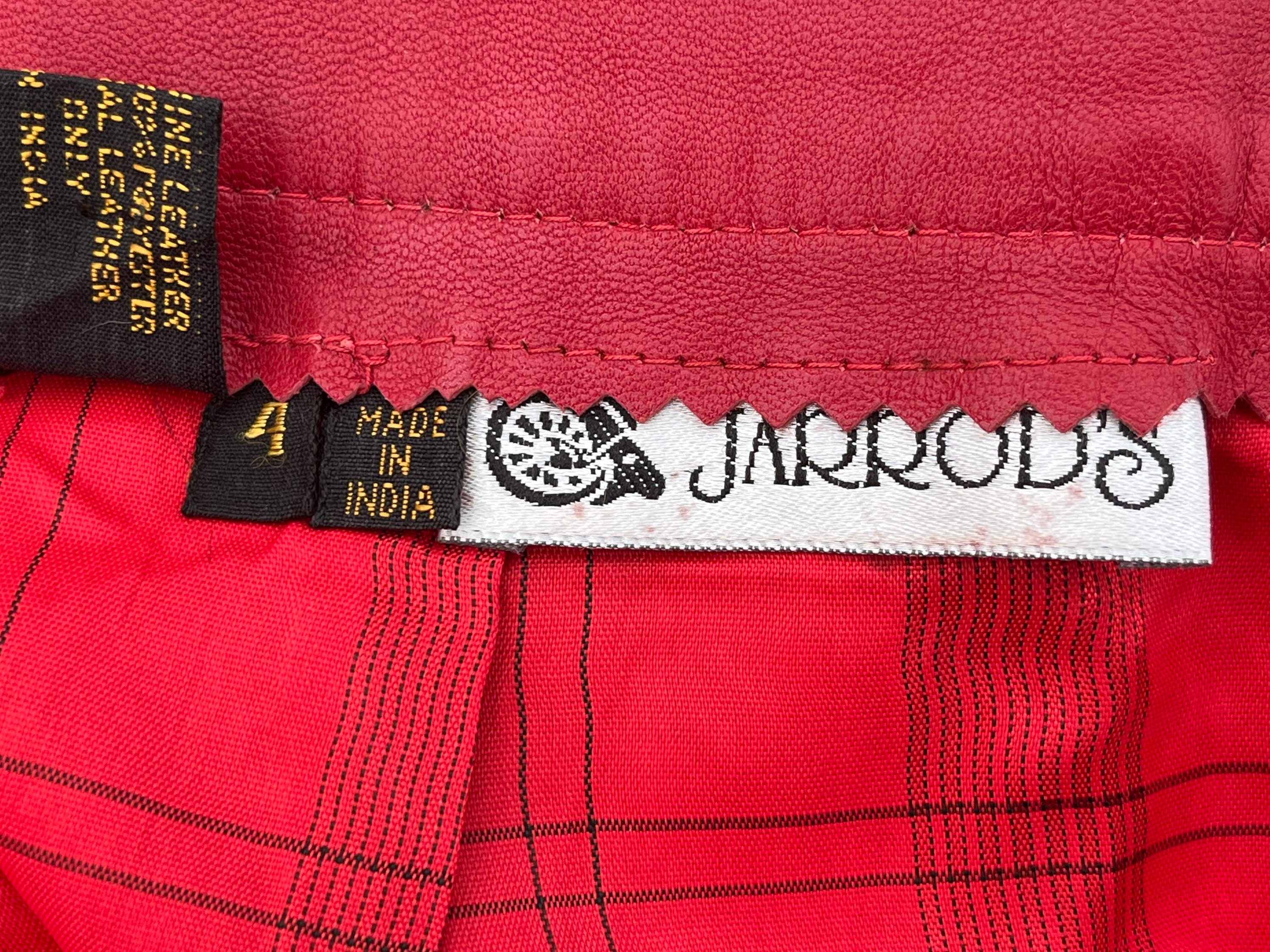 1980s Jarrods Red Leather Mini Pencil Skirt - Etsy