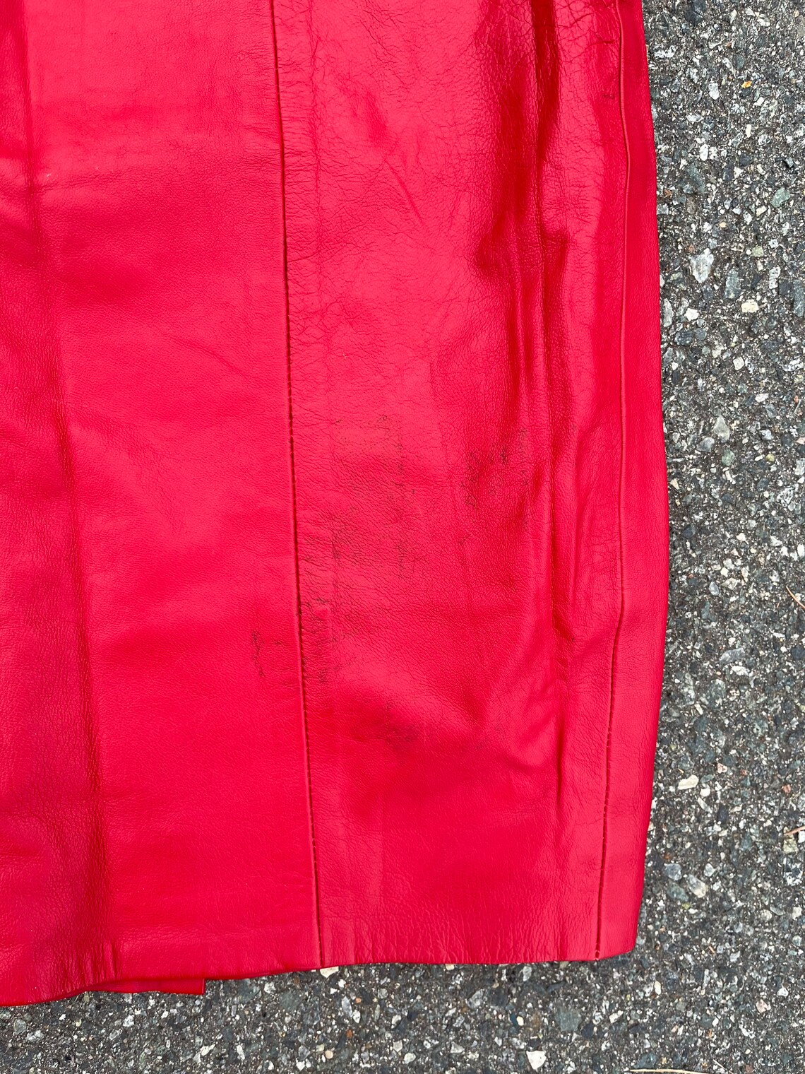1980s Jarrods Red Leather Mini Pencil Skirt - Etsy