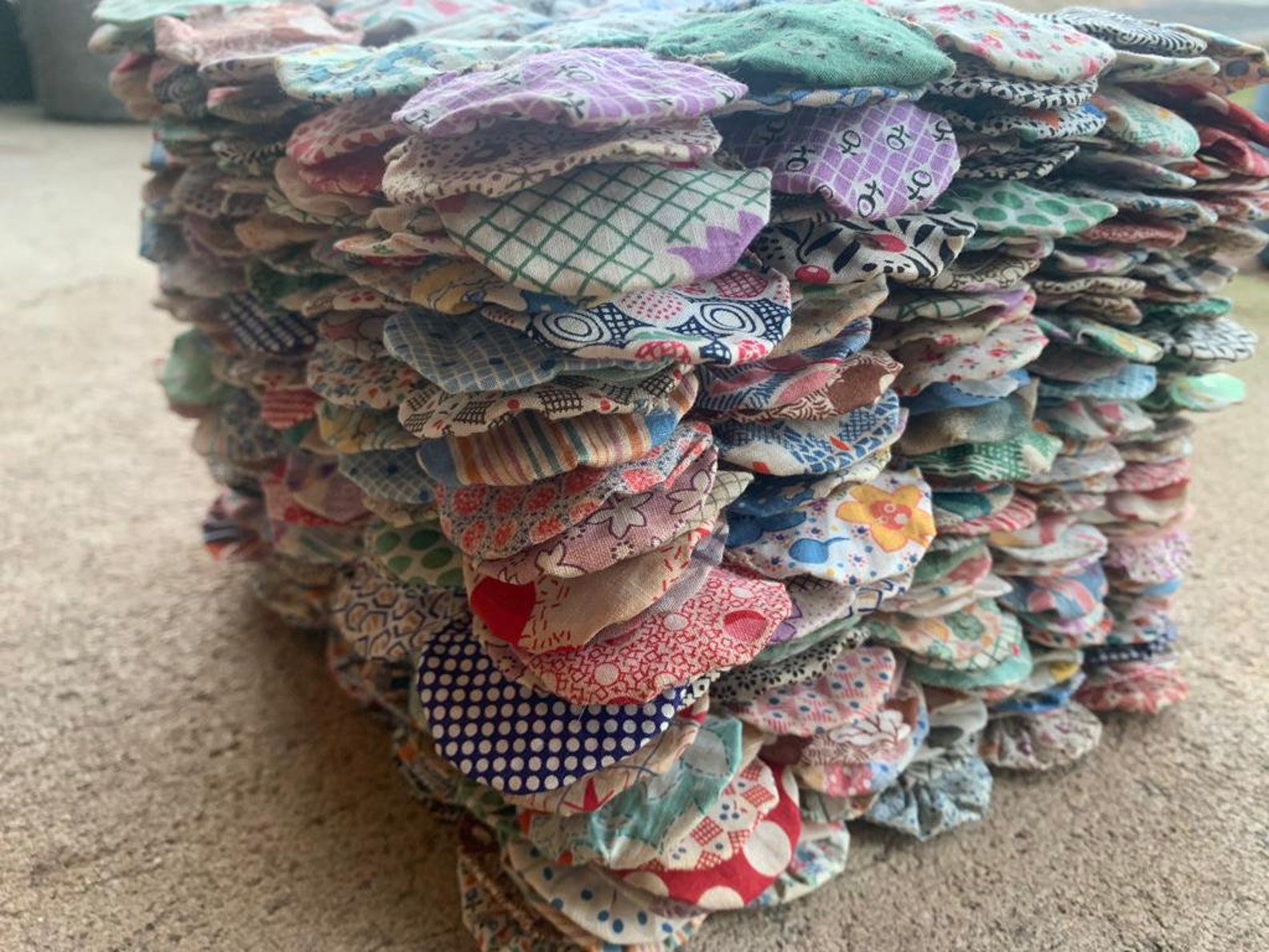 1930s Yo Yo Quilt Blocks 5x5 for Crafting or Decor - Etsy