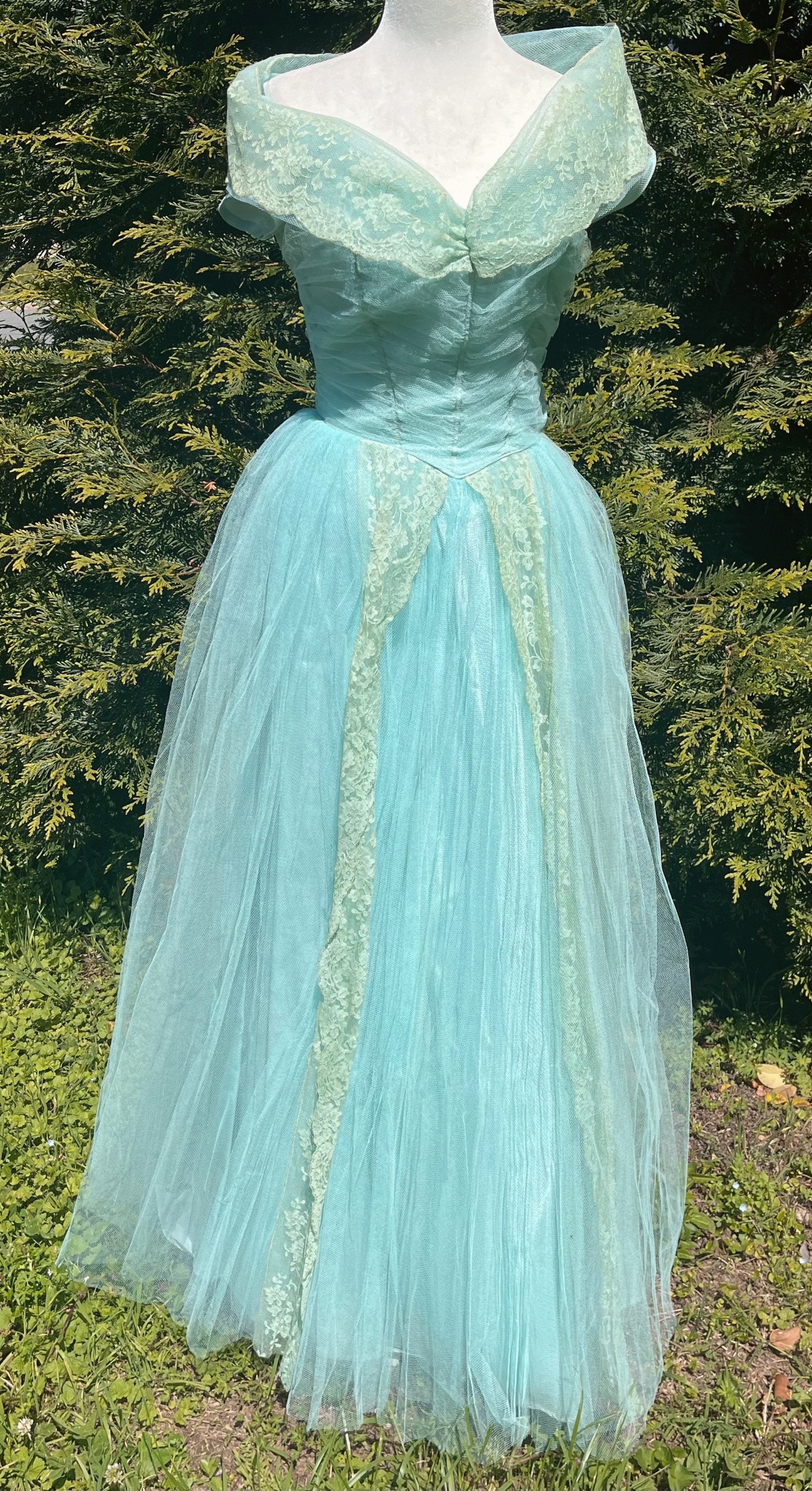 1950s Blue Cupcake Prom Dress 50s Cinderella Gown - Etsy