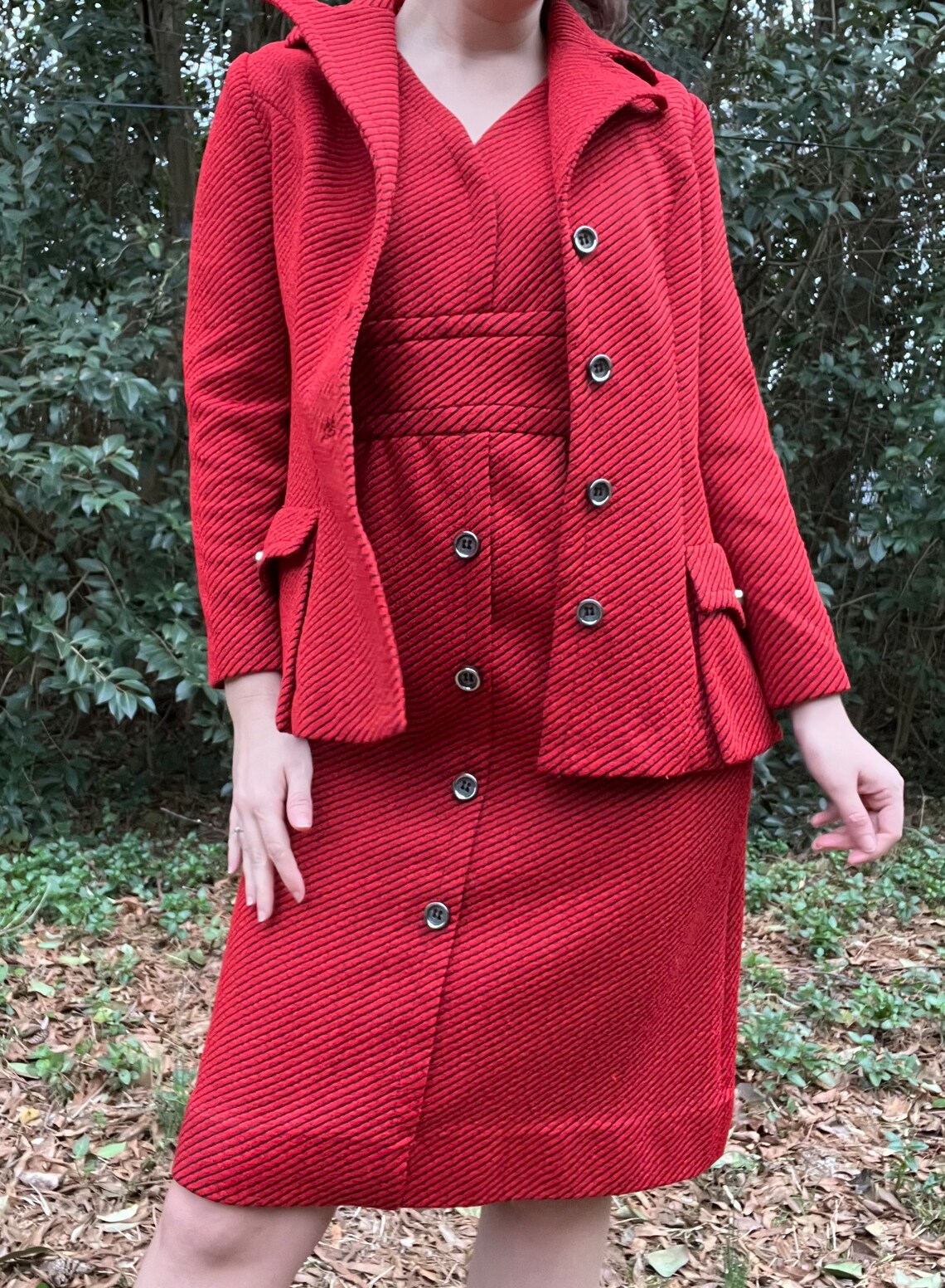 1970s Red Suit by Alex Garay Ltd. 70s Dress With Matching Blazer - Etsy