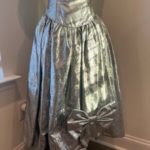 1980s Does Futuristic Meets Baroque | Metallic Silver 80s Pageant Prom ...