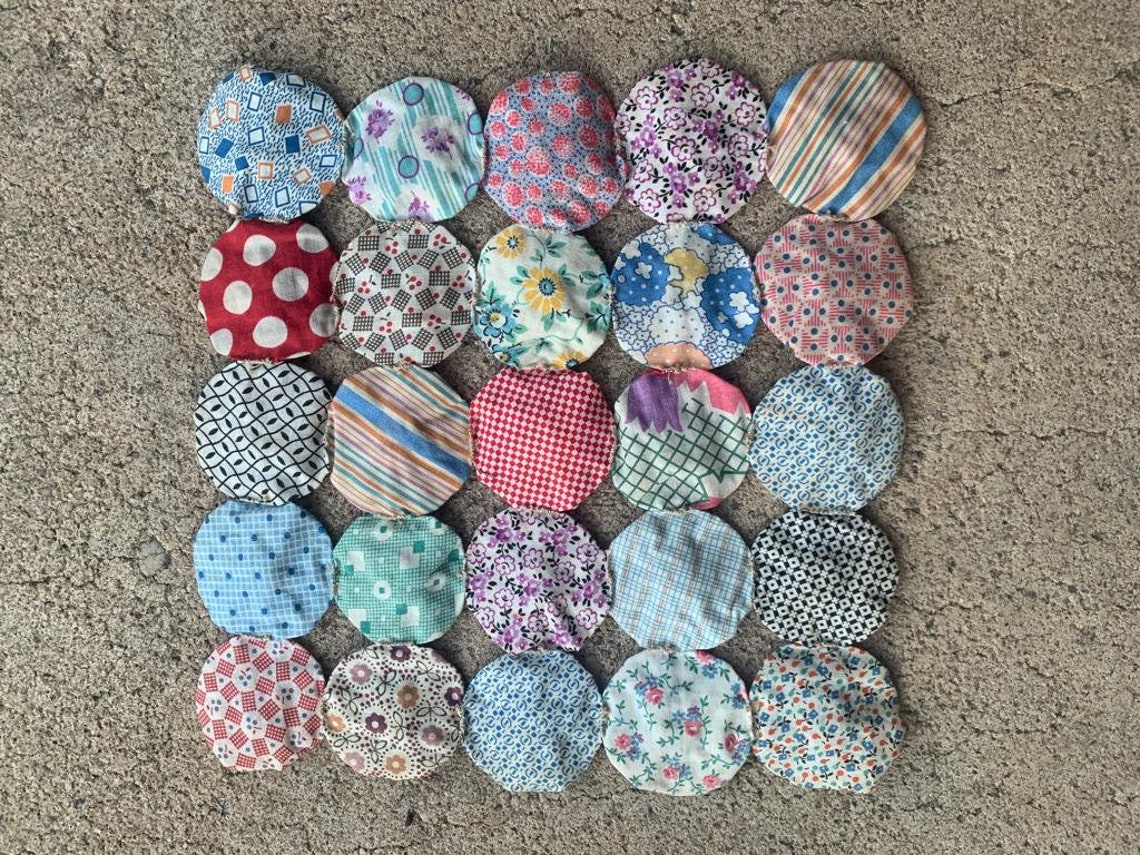 1930s Yo Yo Quilt Blocks 5x5 for Crafting or Decor - Etsy