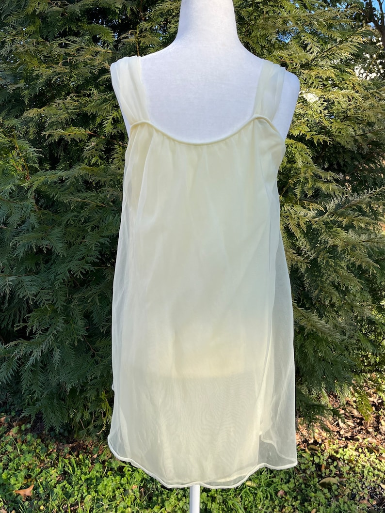 1960s Nightgown in Pastel Yellow Nylon Dressmaker Designed - Etsy