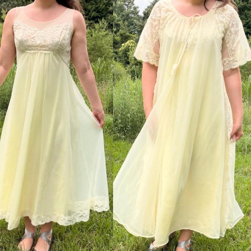 Vintage Shadowline Robe - Etsy