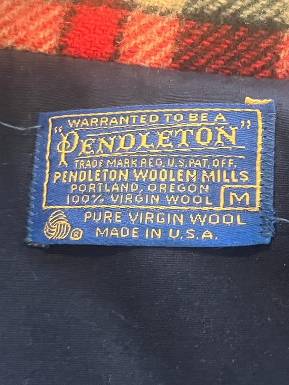 1960s Pendleton Wool Coat | 60s Plaid Mackinaw Cruise… - Gem