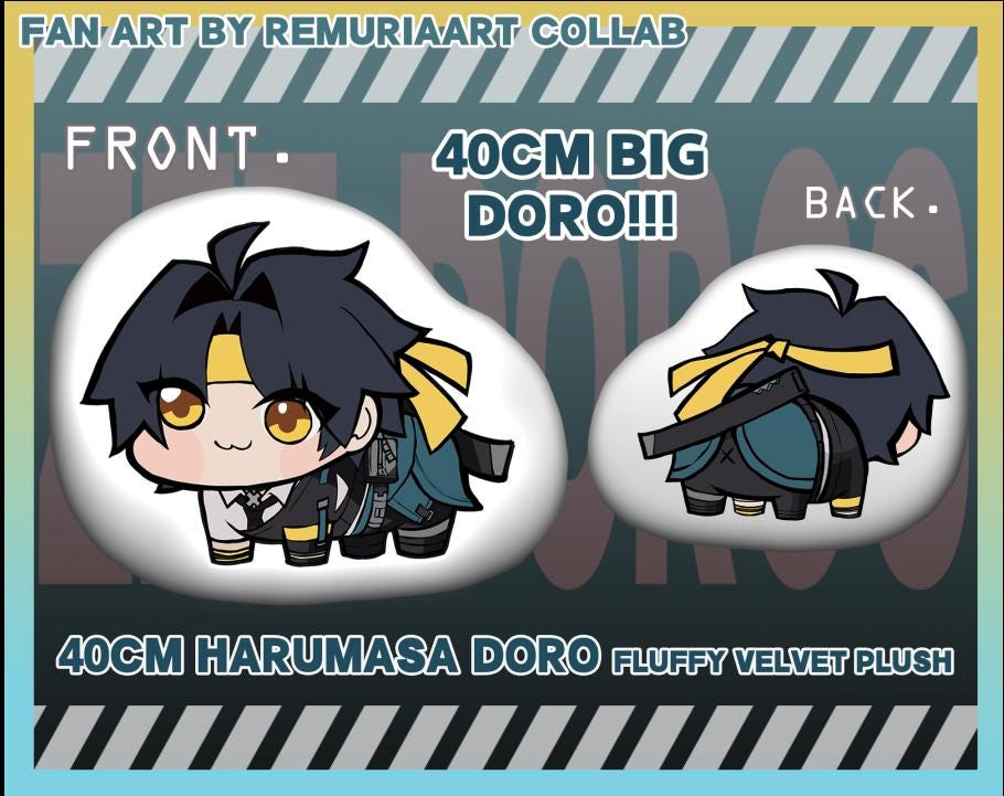 Zzzero Doro Fan Made Plush Velvet Squeaky Charm Harumasa Abasa Miyabi ...