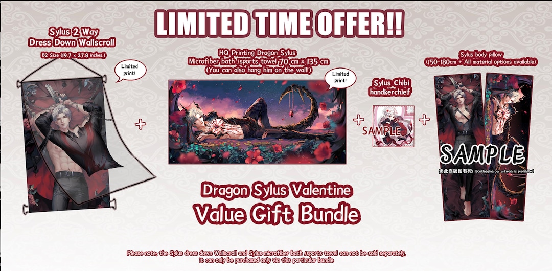 Sylus Body Pillow Abysm Sovereign Dragon Sylus Dakimakura Love and Deep ...