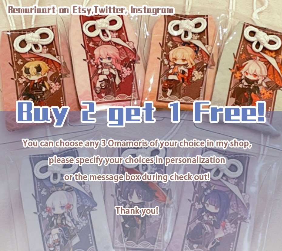 Yoimiya Buy 2 Get 1 FREE Omamori Amulet Japanese Style Charm | Etsy