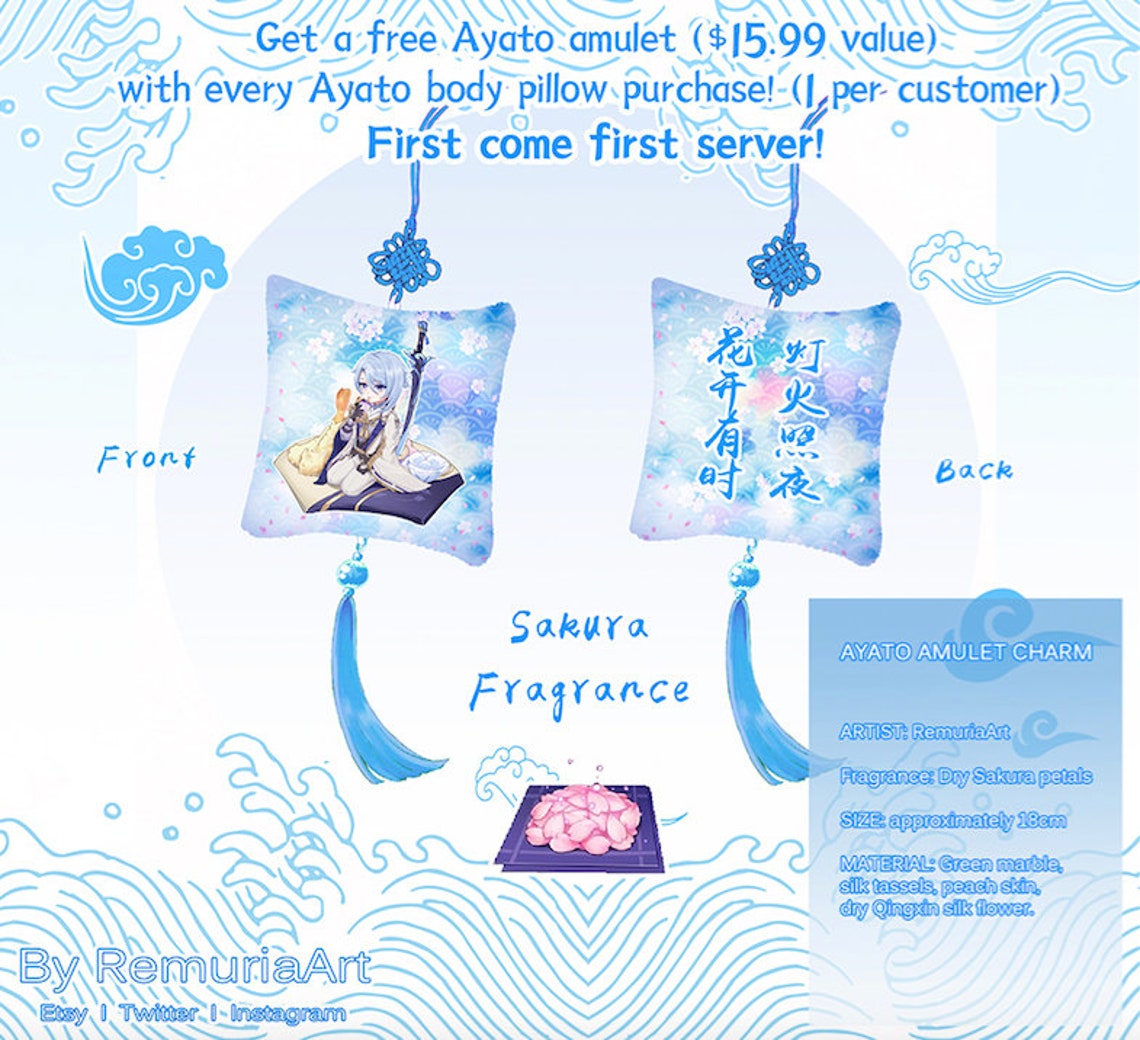 Ayato Body Pillow Cover Genshin Impact Fan Art NSFW - Etsy Australia