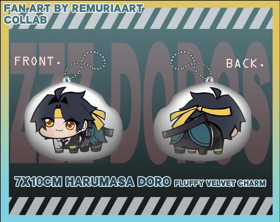 Zzzero Doro Fan Made Plush Velvet Squeaky Charm Harumasa Abasa Miyabi ...
