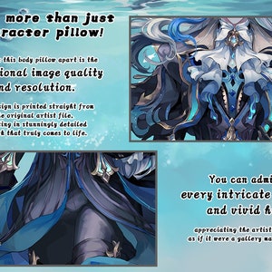 Neuvillette Body Pillow Genshin Impact Male Daki 2 Way Tricot 3D Chest ...