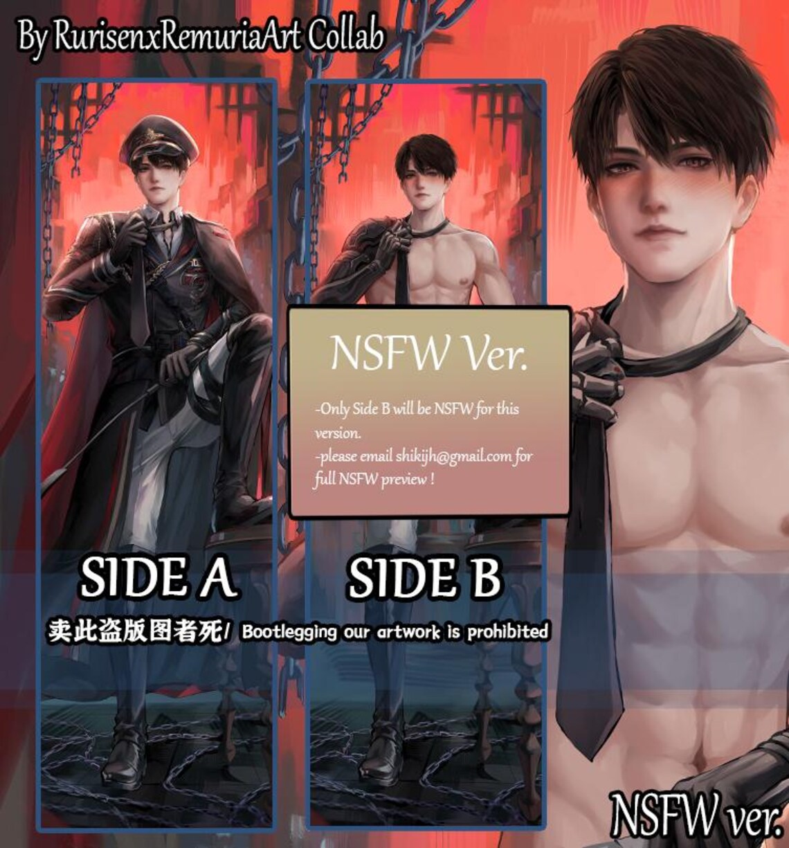 Caleb Body Pillow Dakimakura Ver 2 Love and Deep Space Fan Art Fan Made ...