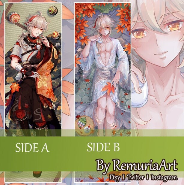 Kazuha Body Piillow Cover Genshin Impact Dakimakura Male Daki | Etsy