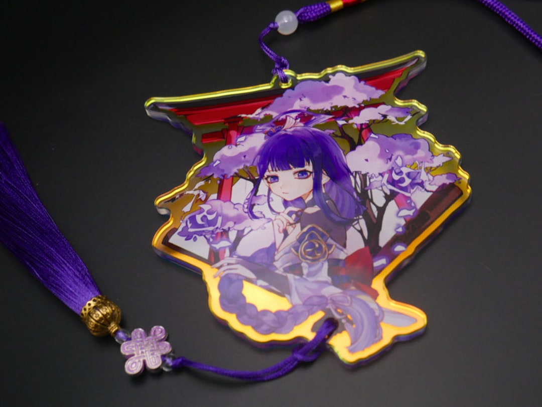 Raiden Shogun Baal Feng Shui Tassel Charm Genshin Impact Acrylic Keychains - Etsy