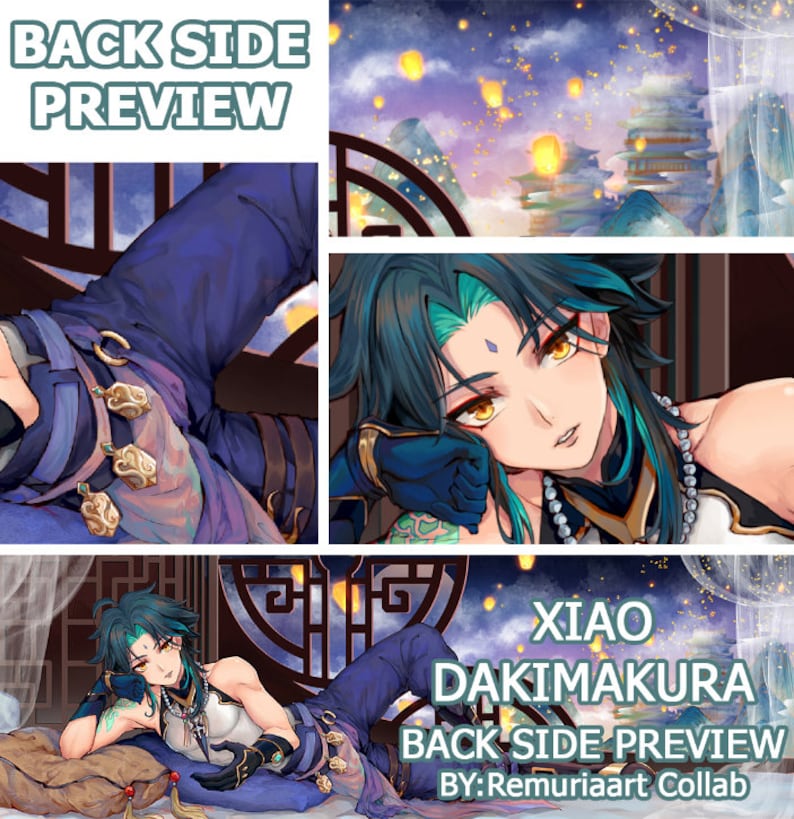 Xiao Body Pillow Cover Genshin Impact Fan Art NSFW Available - Etsy Canada
